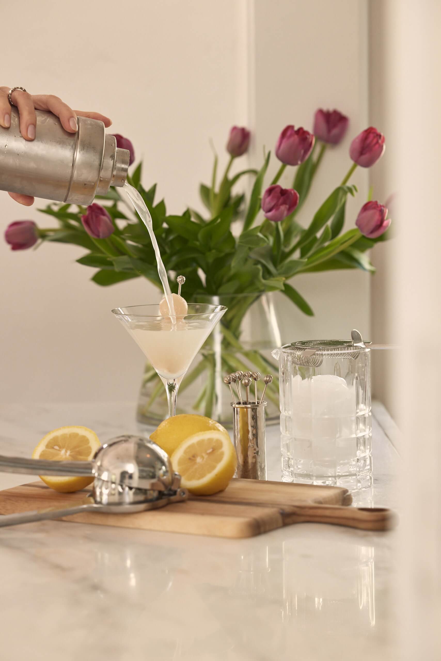 The Perfect Lychee Martini | tarasarbaz.com